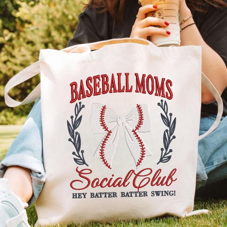 Baseball Moms Embroidery Design, Retro Machine Embroidery File (digital ...