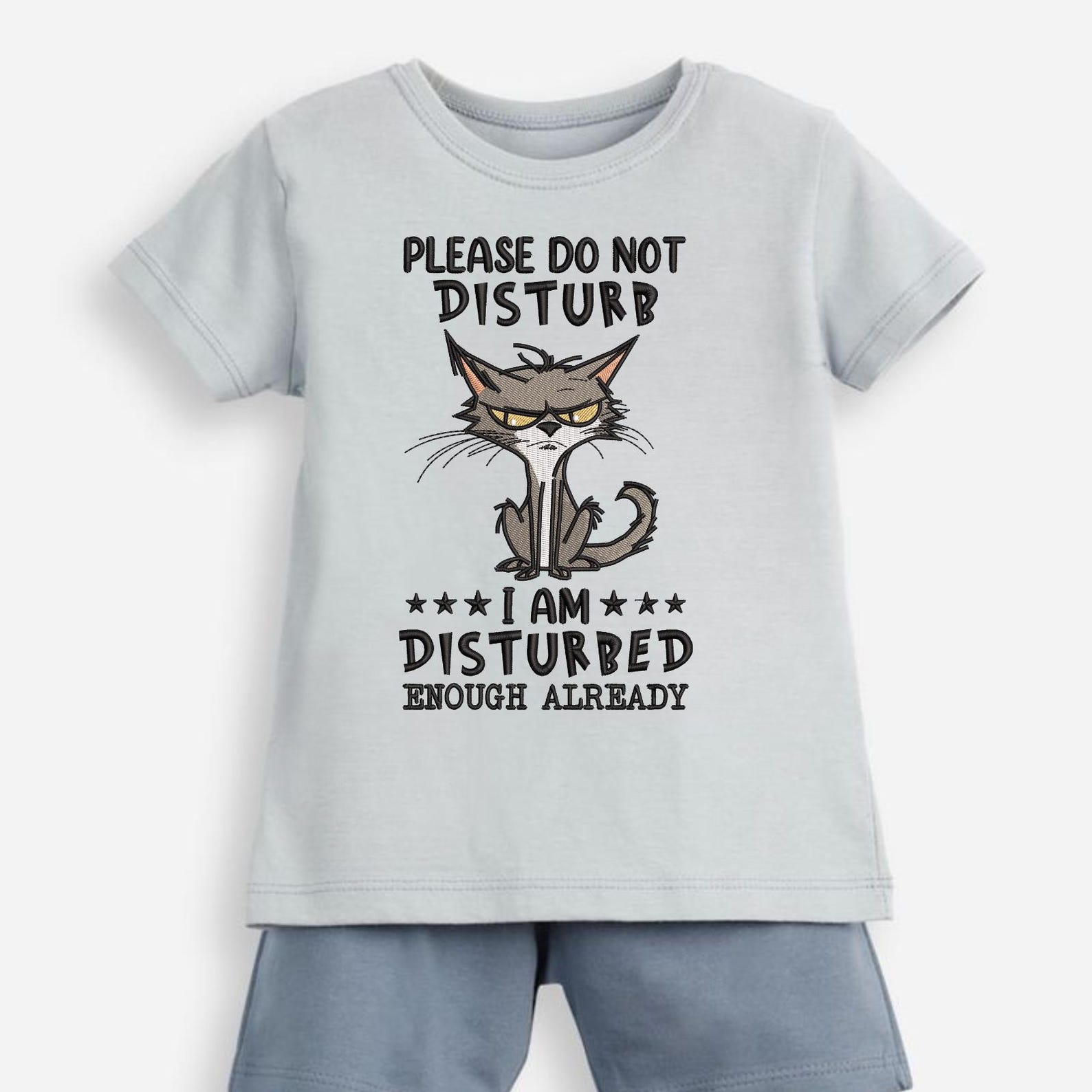 Please Do Not Disturb Machine Embroidery File, Hilarious Cat Embroidery ...