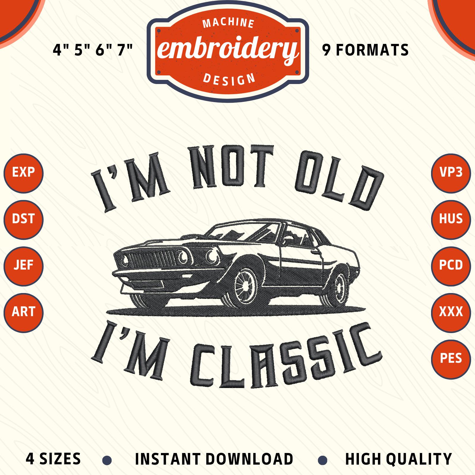 Retro Car Embroidery File, Classic Car Design (digital Download) - Etsy