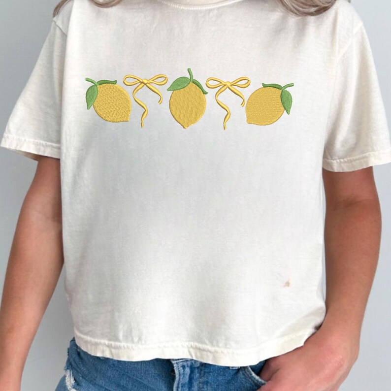 Coquette Lemon Embroidery Designs, Summer Fruits Embroidery Design ...
