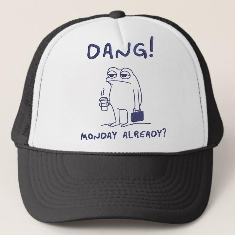 Dang Monday Already Machine Embroidery File, Funny Frog Embroidery ...