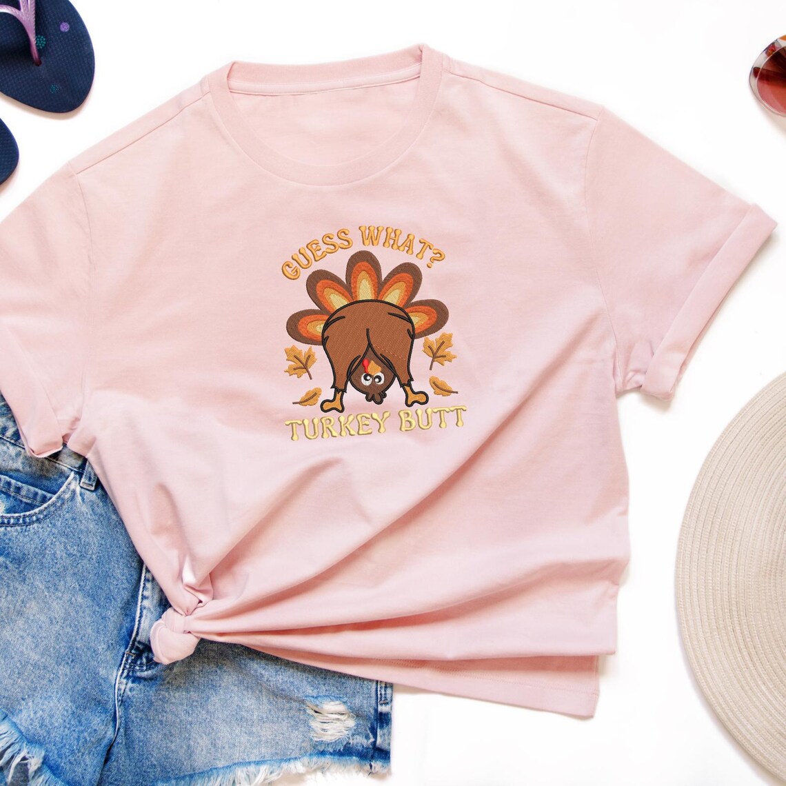 Funny Turkey Butt Embroidery Design, Thanksgiving (digital Files) - Etsy