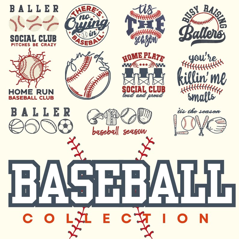 Baseball Embroidery Design, No Crying in Baseball (digital Download) - Etsy