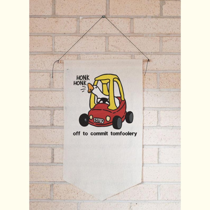 Silly Goose Car Embroidery Design, DST PES File (digital Download) - Etsy
