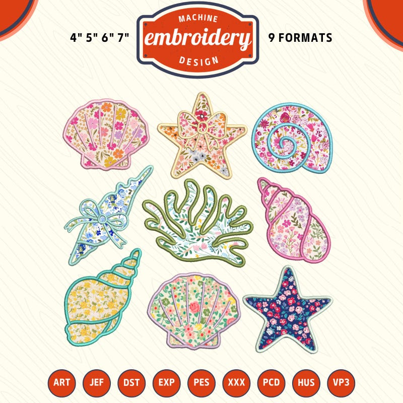 Seashell Applique - Etsy