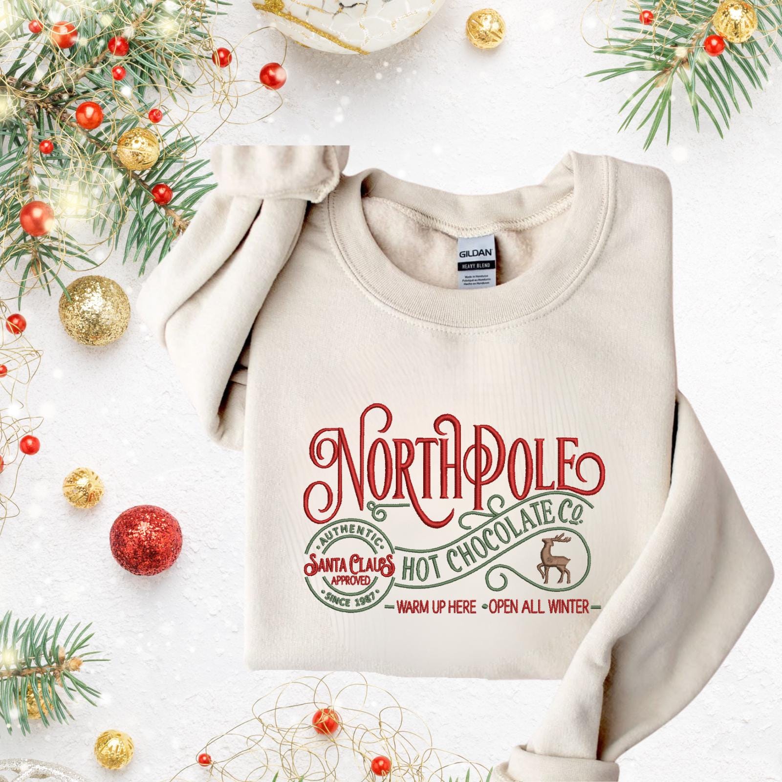 North Pole Hot Chocolate Embroidery Design, Christmas Machine ...