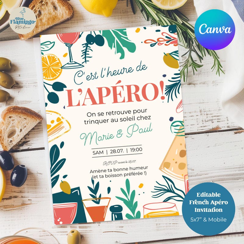 French Invitation - Etsy