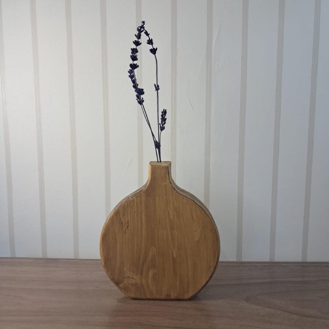 Handmade Rustic Pine Wood Vase | Eco Home Decor (18x18 Cm) - Etsy