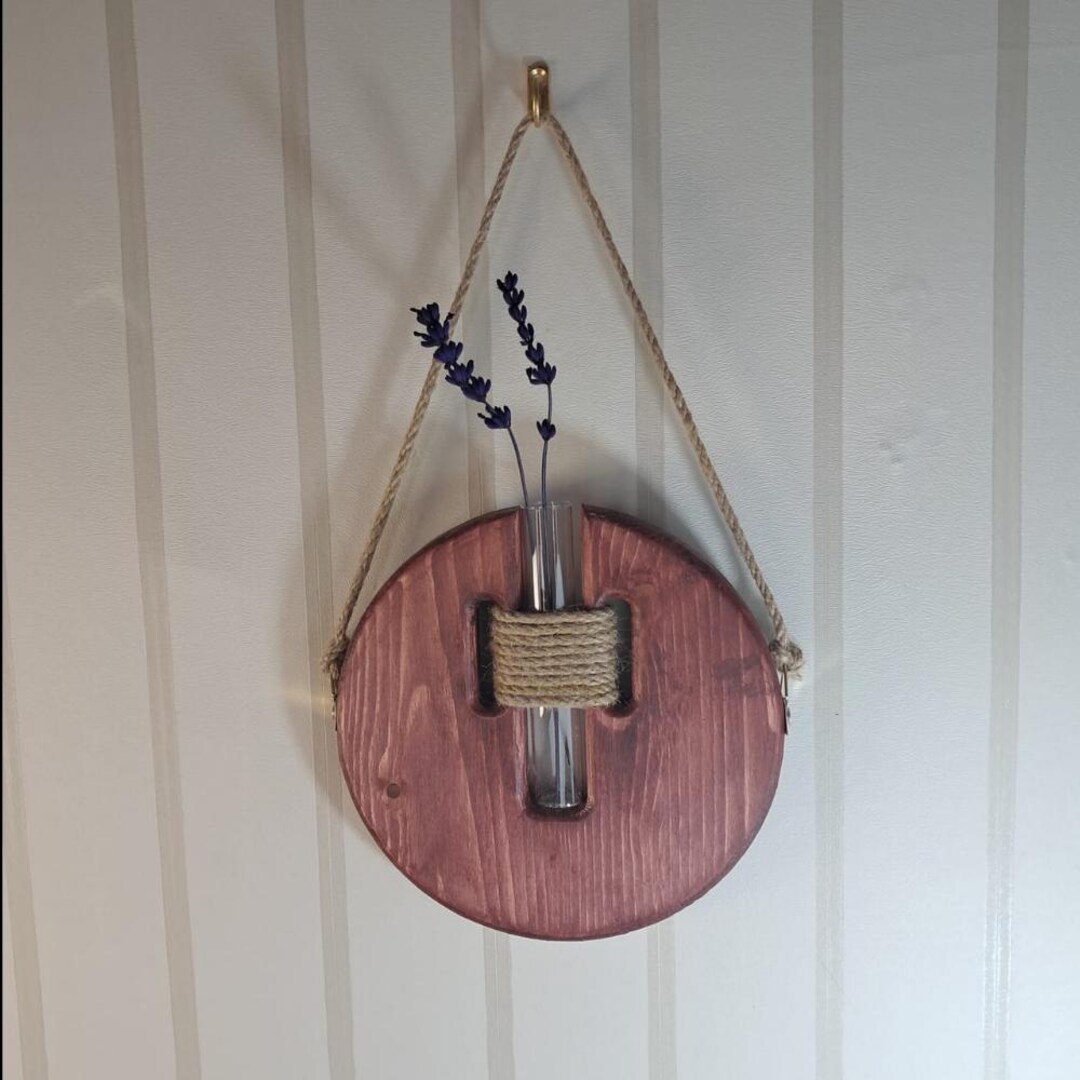 Wooden Wall Planter Indoor, Wooden Wall Vases for Flowers, Wood Wall ...