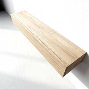 Floating Console Table – Kioto Solid Oak Wood - Etsy