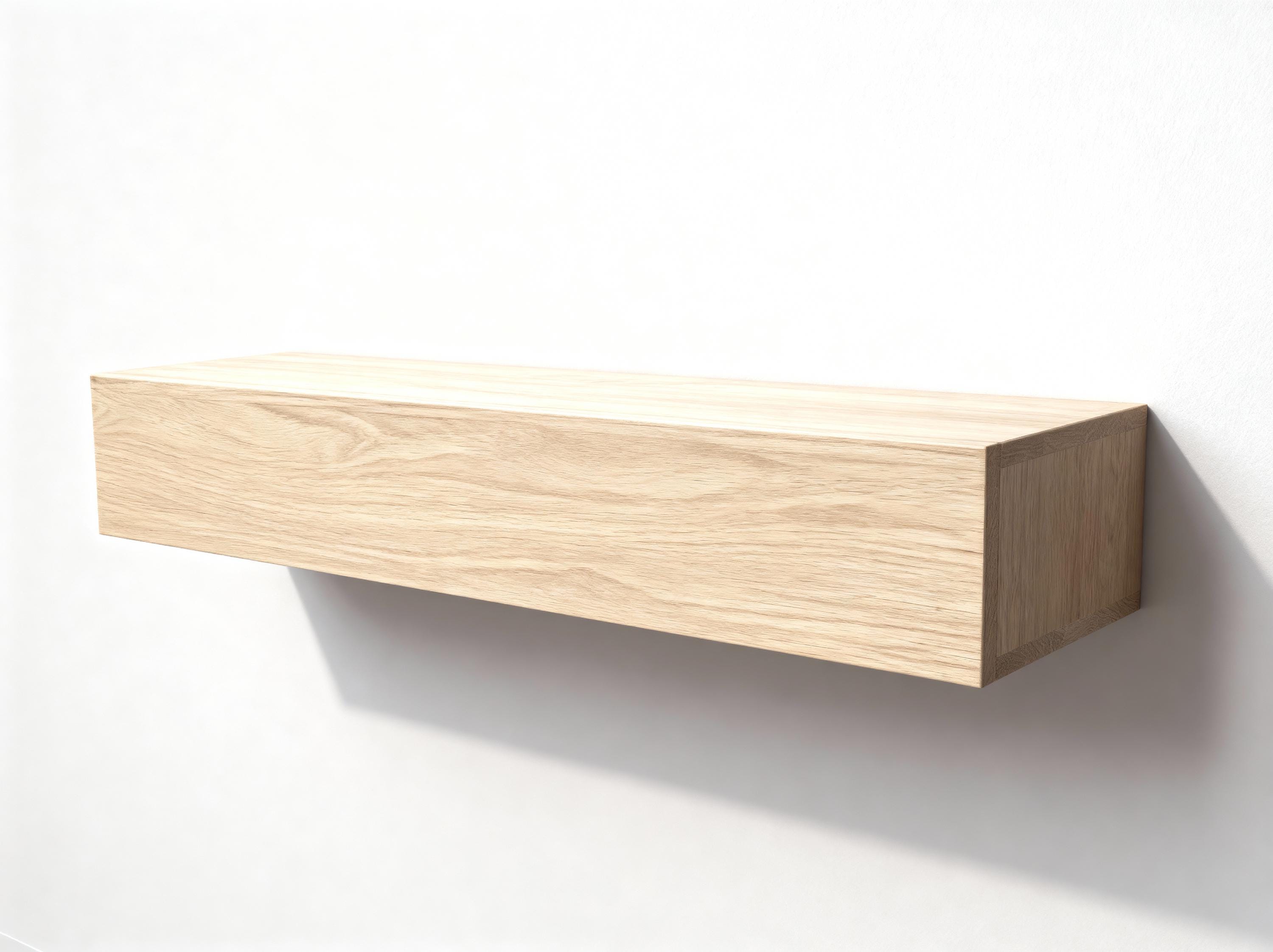 Floating Console Table – Kioto Solid Oak Wood - Etsy