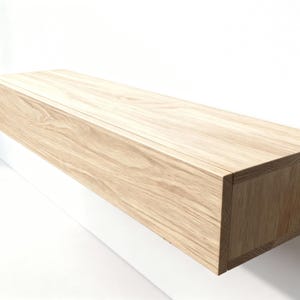Floating Console Table – Kioto Solid Oak Wood - Etsy