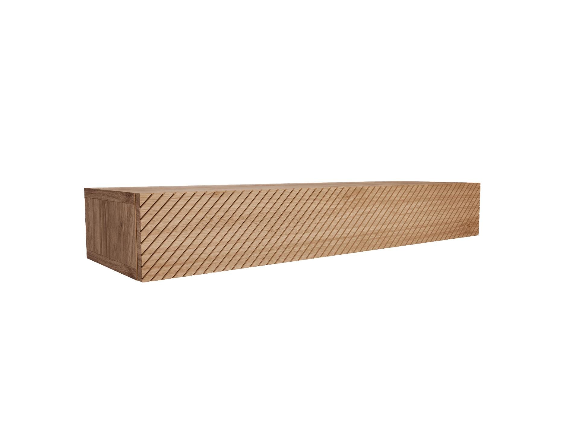 Floating Console Table – Tsu Solid Oak Wood - Etsy