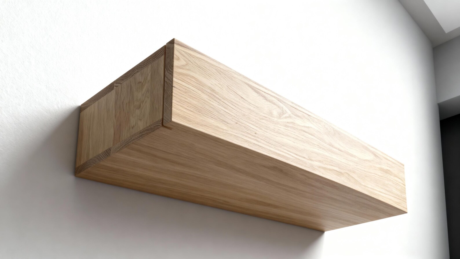 Floating Console Table – Kioto Solid Oak Wood - Etsy