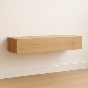 Floating Console Table – Kioto Solid Oak Wood - Etsy