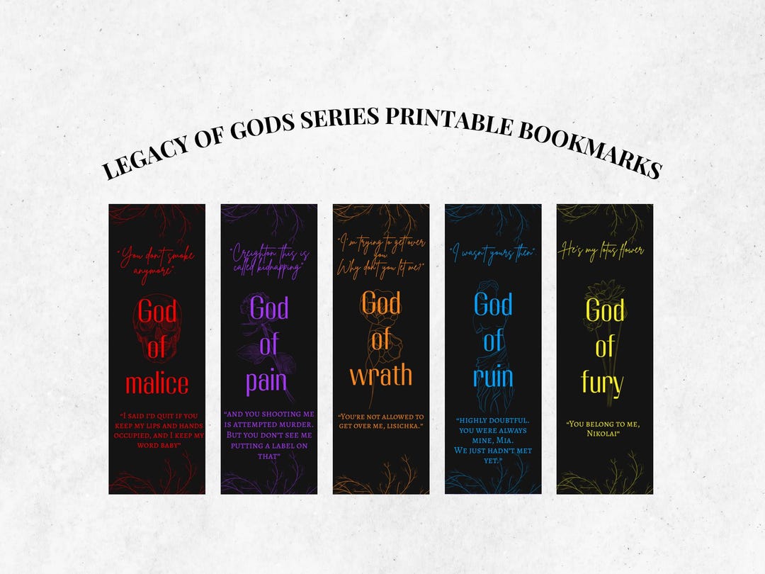 Printable Bookmarks/ Legacy of Gods/ Rinakent/ Legacy of Gods Merch ...