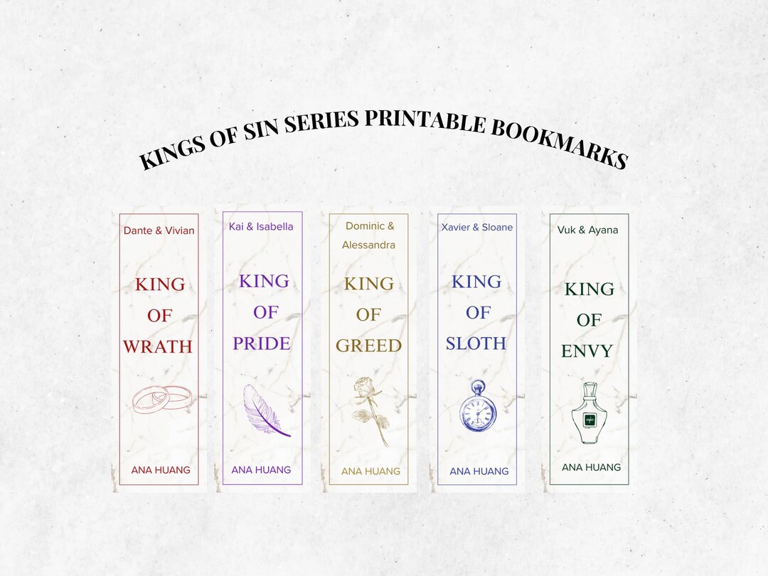 Digital Bookmark/ Anahuang/ Kingsofsin/ Ana Huang Books/ Romance Books ...