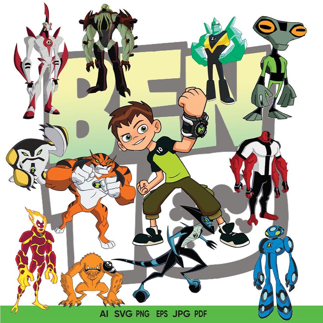 Ben 10 , Alien Force Svg, Ben 10 Bundle Svg, Alien 10 Svg, Superhero ...