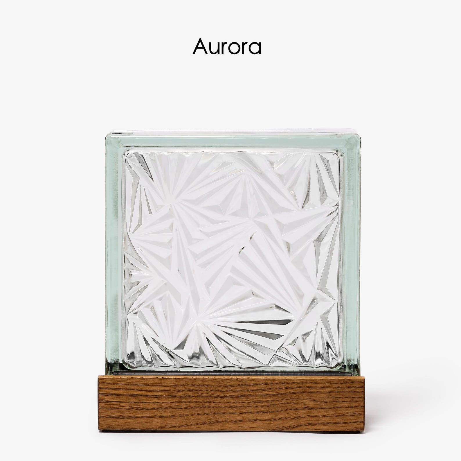 Modern Glass Lamp – Motion-activated Table Lamp With Teak-stained Alder ...