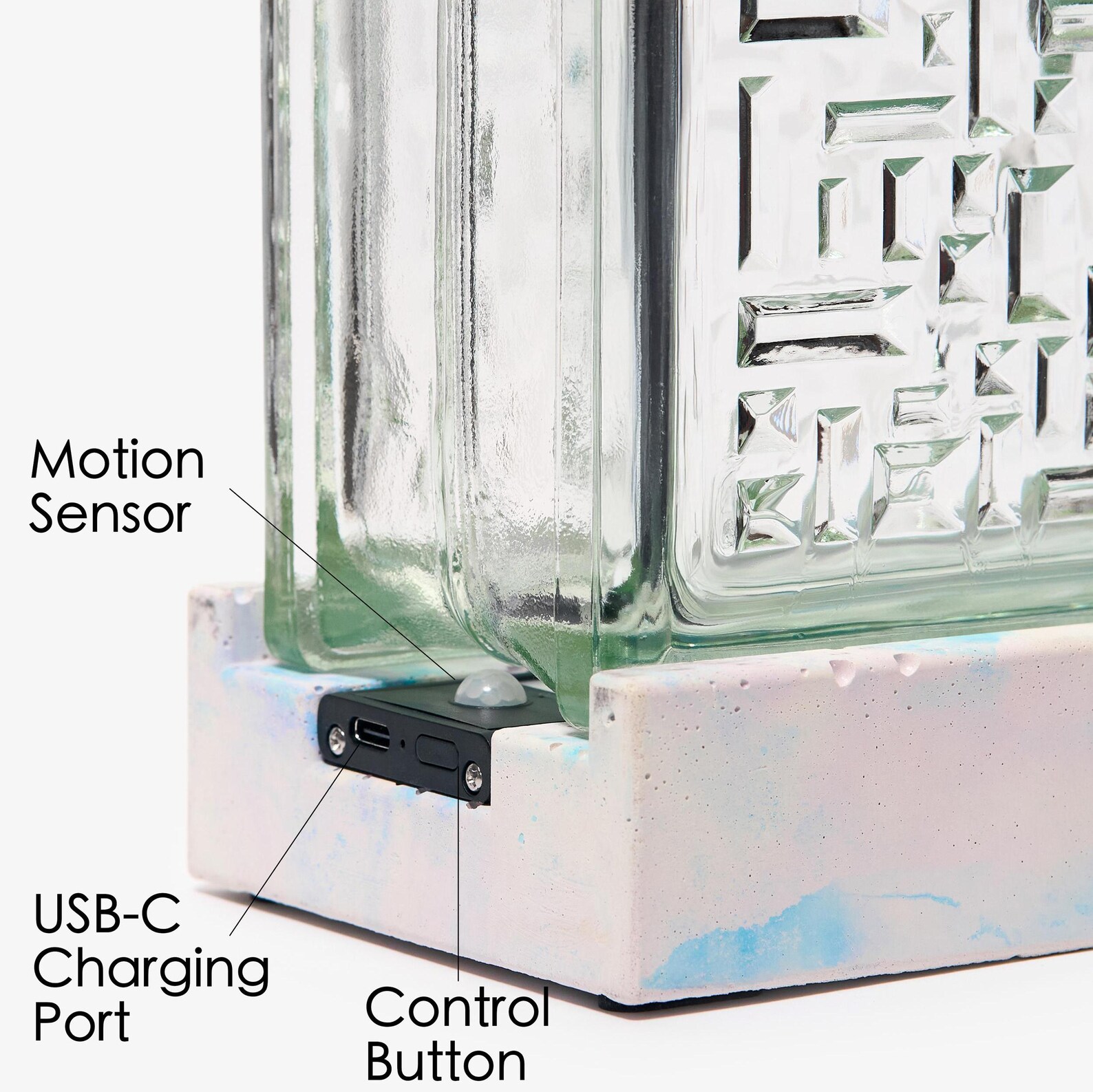 Orange Glass Block LED Lamp | LED Night Light | Handmade Desk Lamp - Etsy