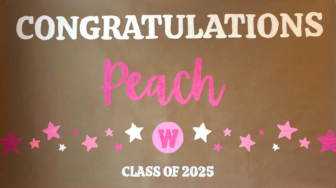 Stars Graduation Banner (hand Painted, Customizable, Perfect for ...