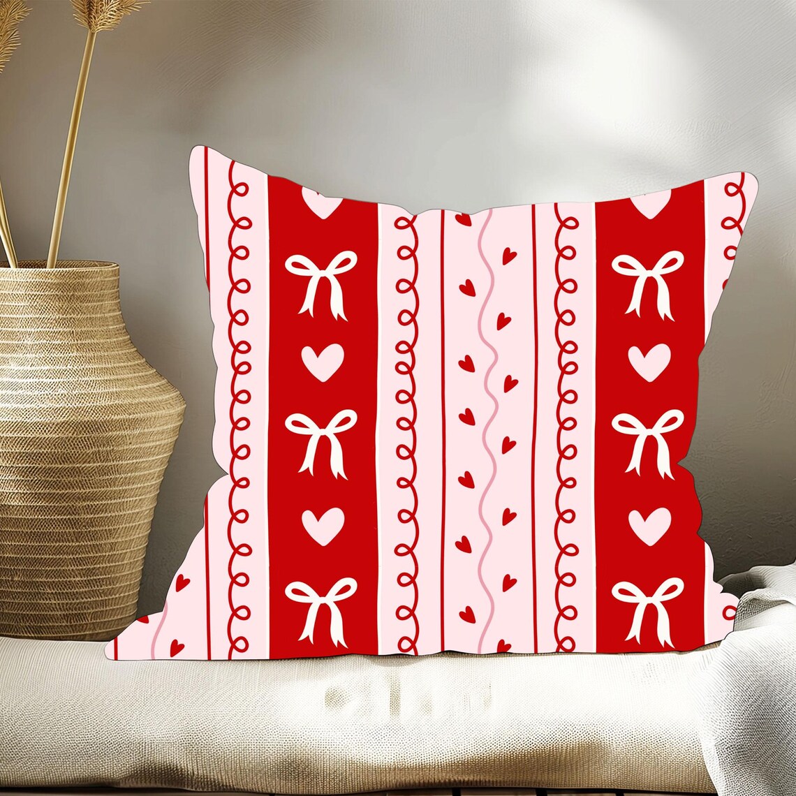 Coquette Valentine Hearts Seamless Pattern (JPG) - Etsy