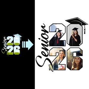 Senior 2026 Canva Photo Frame Template (digital Download) - Etsy