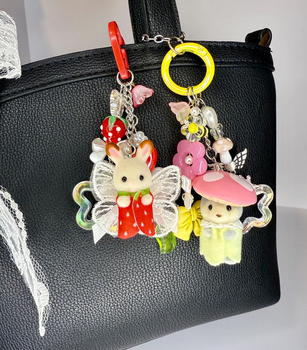 Calico Critters Keychain - Tiny Baby Animals - Handmade Bag Charm ...