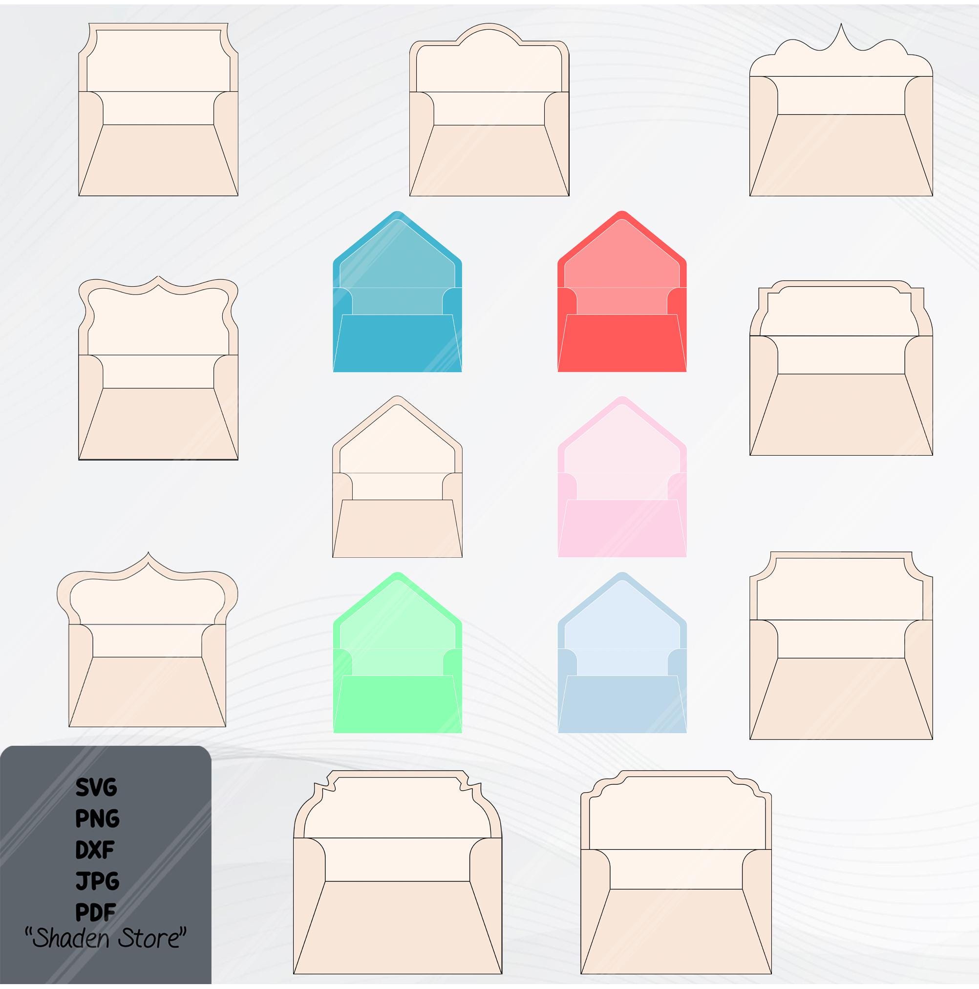 Envelope SVG Templates, Envelope SVG Bundle, Invitation Envelope Cut ...
