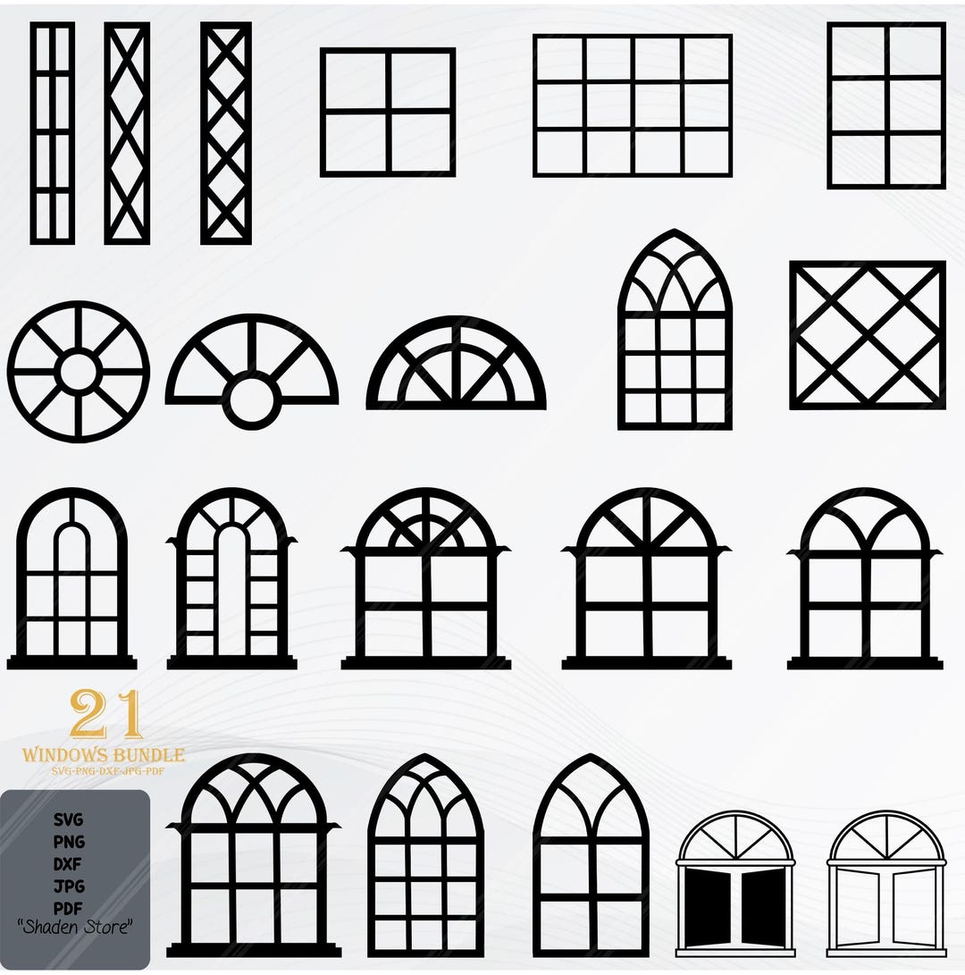 Window SVG Bundle, Gothic Window Png, Arch Window Svg, Architecture Svg ...