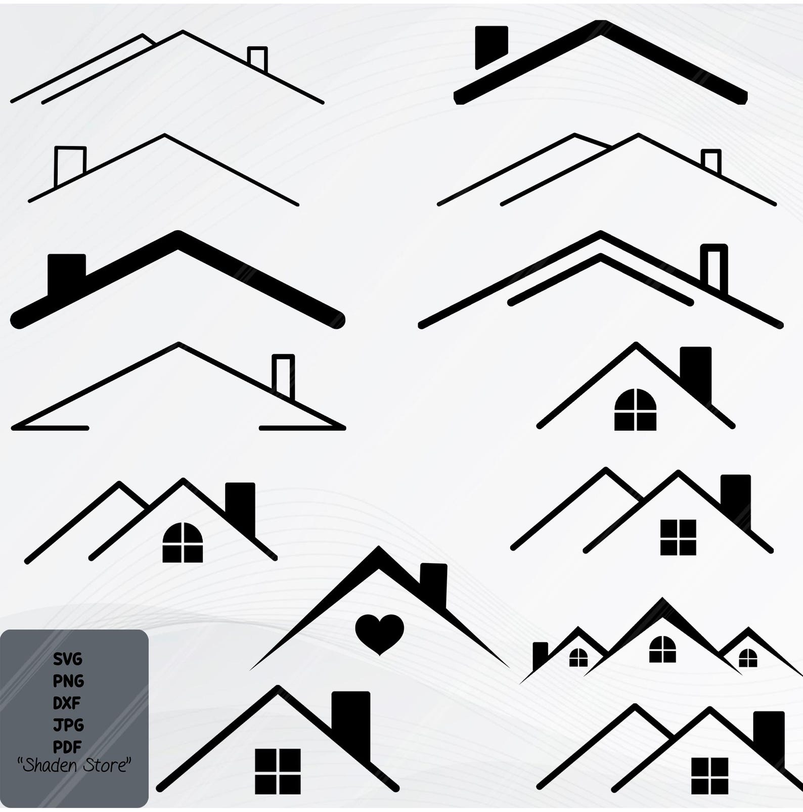 House Roof SVG Bundle, Little House Svg Bundle, House Roof Outline ...