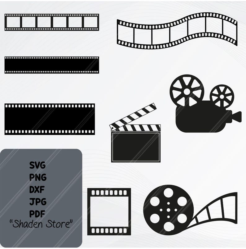 Movie Film Strip Svg Bundle, Film Strip Clipart, FILM STRIP SVG, Cinema ...