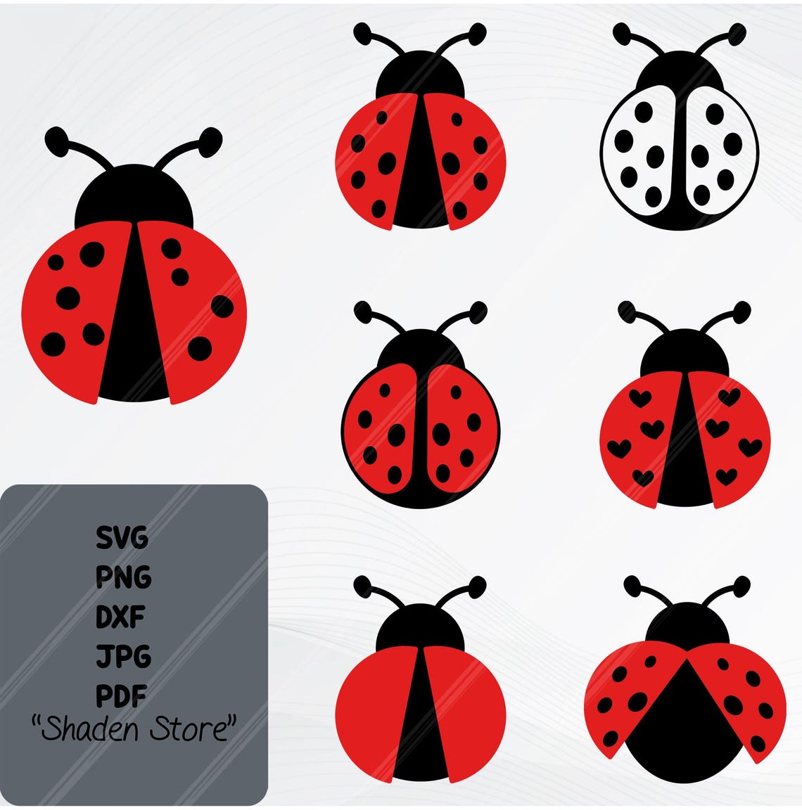 Ladybug Bundle SVG, Ladybug Svg, Layered Ladybug Svg, Ladybug Clipart ...