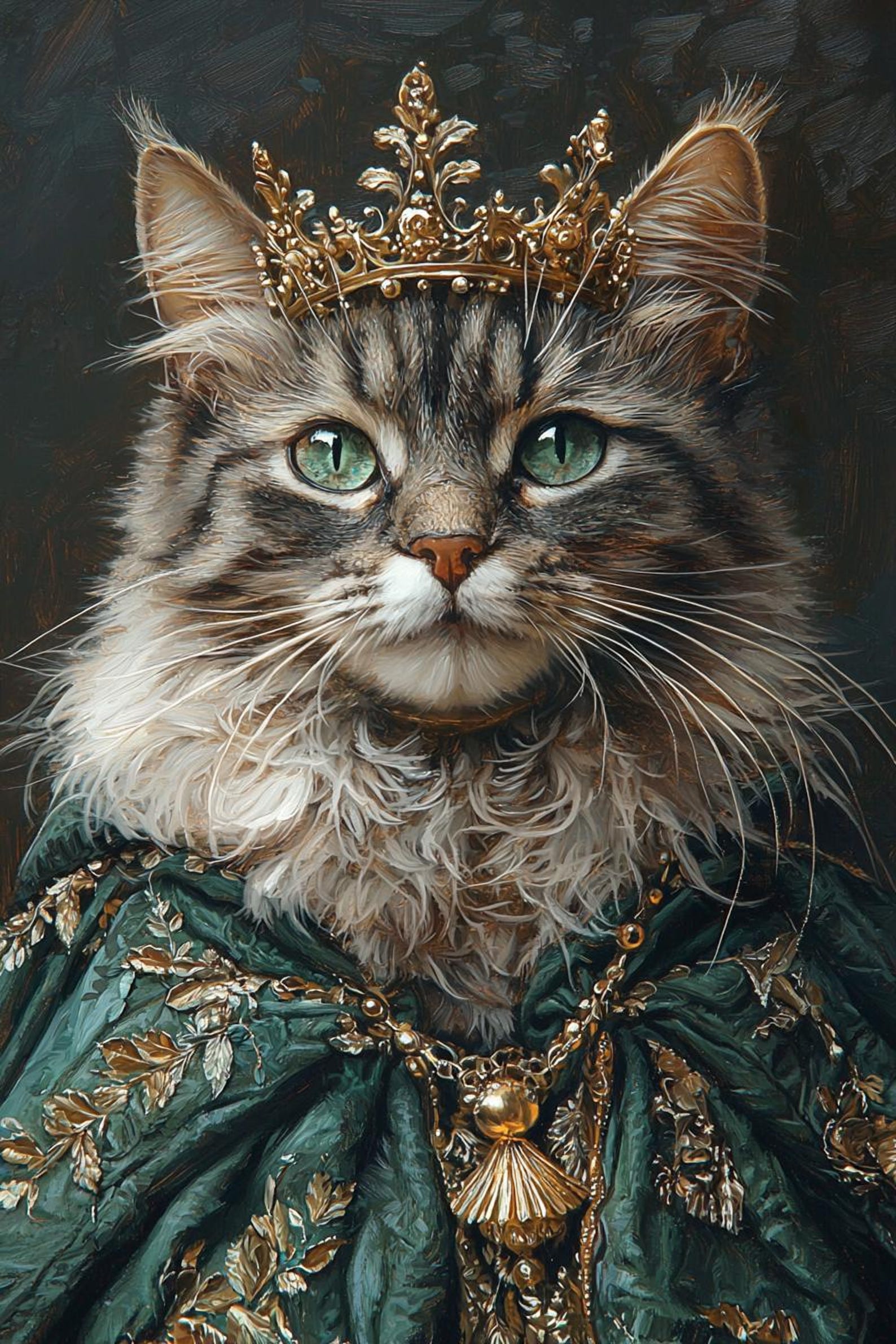 Custom Regal Pet Portrait, Royal Pet Portrait, Custom King Dog Portrait ...