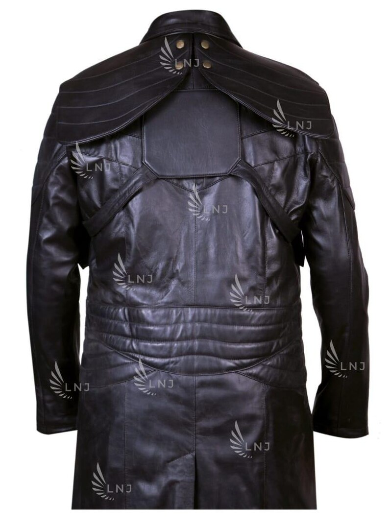 Handmade DMC Dante Black Long Coat Devil May Cry 5 Real Leather Trench ...