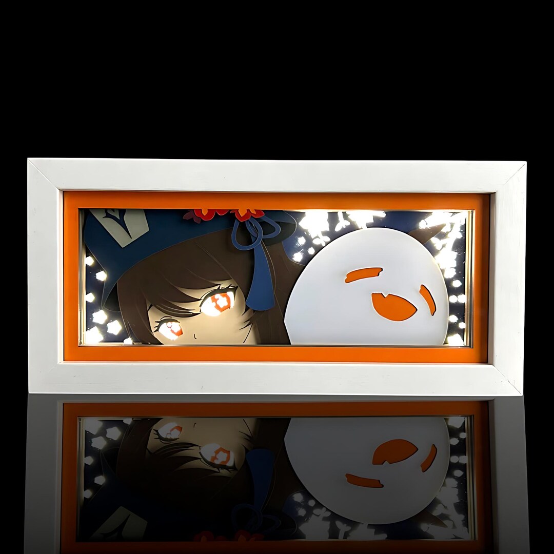 Hu Tao Genshin LED Shadow Box | Genshin Impact Lightbox Figure | Anime ...