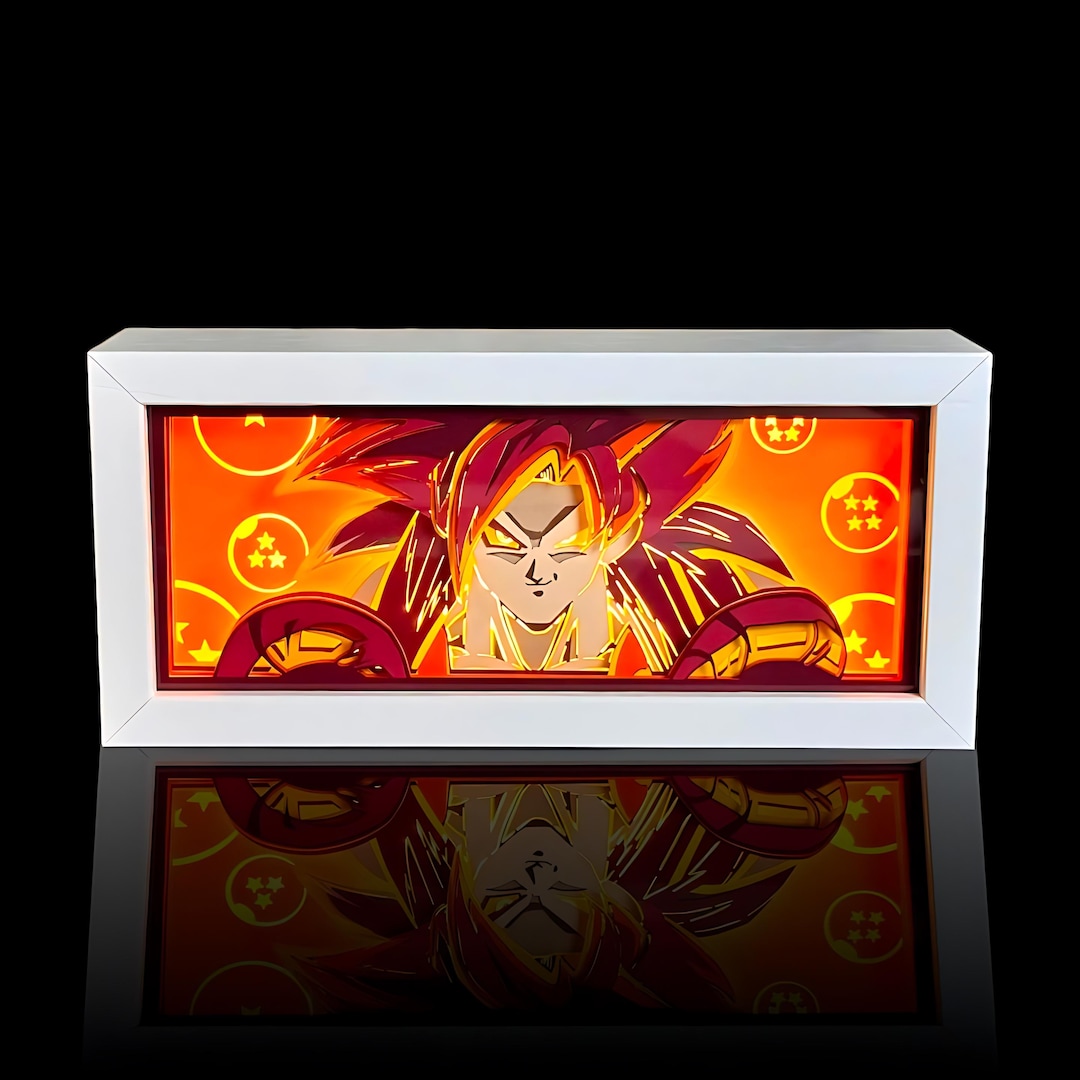 Gogeta SSJ4 LED Shadow Box | Dragon Ball Super Saiyan Lightbox Figure ...