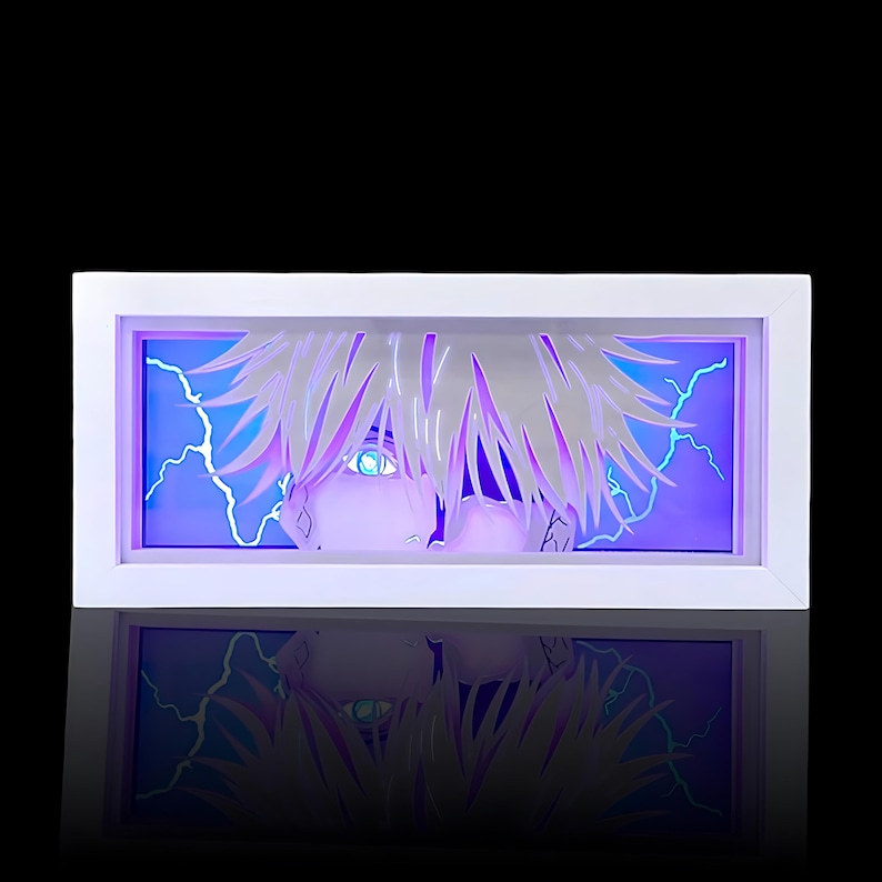 GOJO Jujutsu Kaisen LED Shadow Box, Anime Lightbox Figure | Manga Neon ...