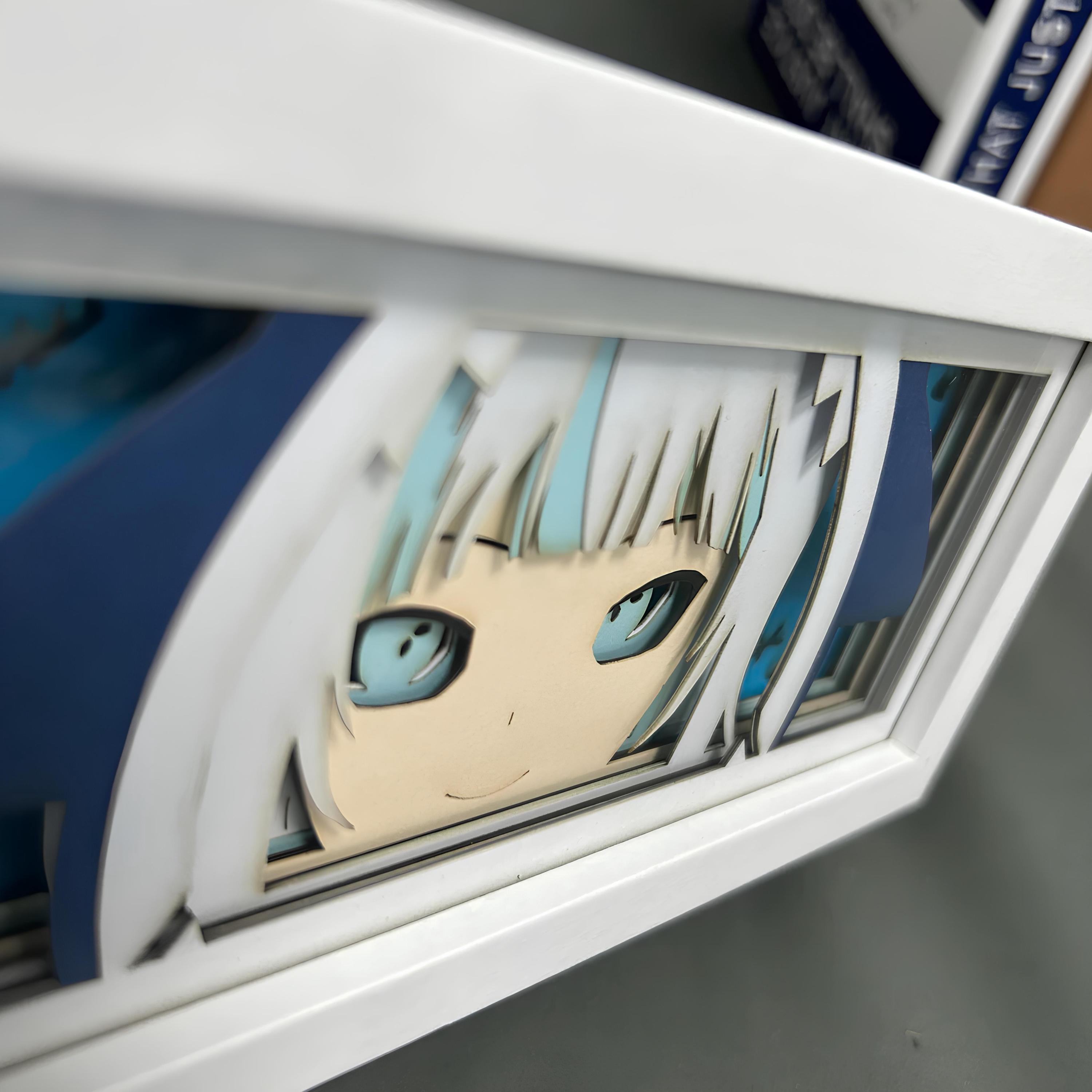 Gawr Gura Hololive Vtuber LED Shadow Box | Kawaii Anime Lightbox ...