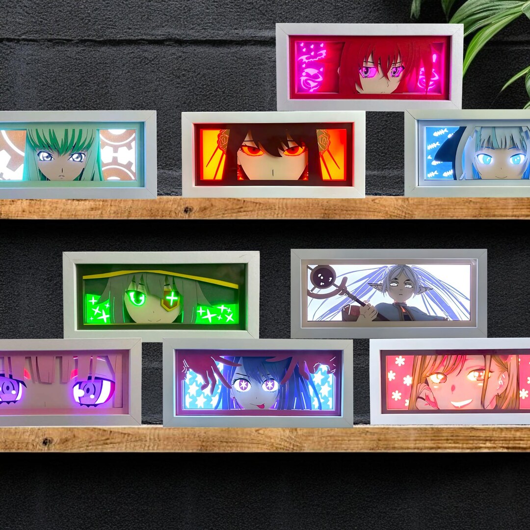 Anime Light Box, Anime Light Box for Gaming Desk, Anime Waifu Lightbox ...
