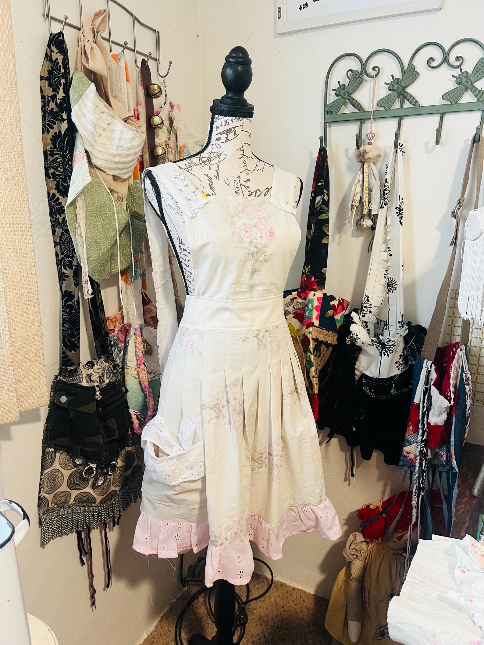 Upcycled Pin-tucked Drop Waisted Apron - Etsy