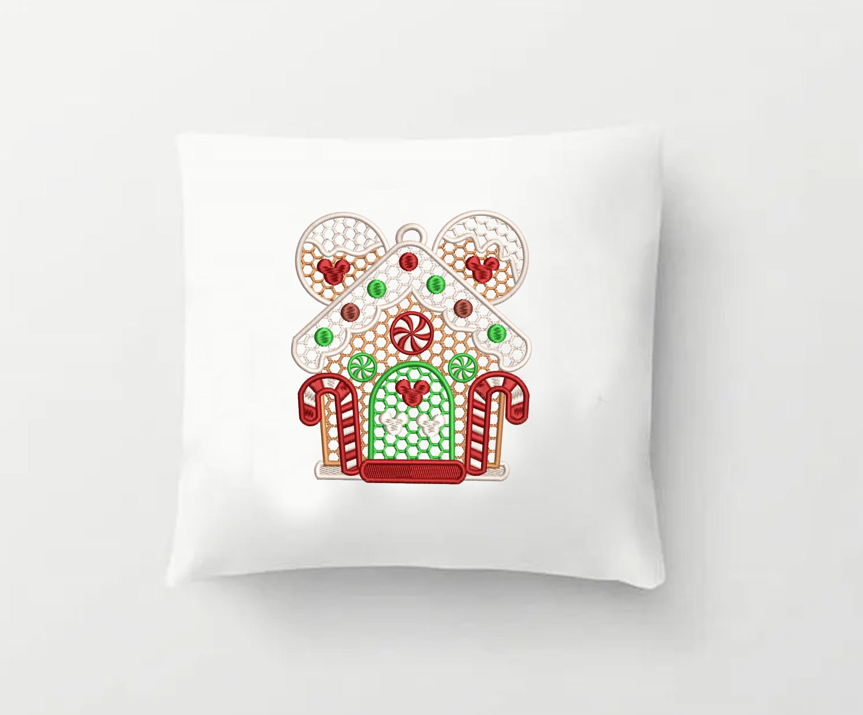 FSL Gingerbread House Machine Embroidery Design: Christmas Ornament ...