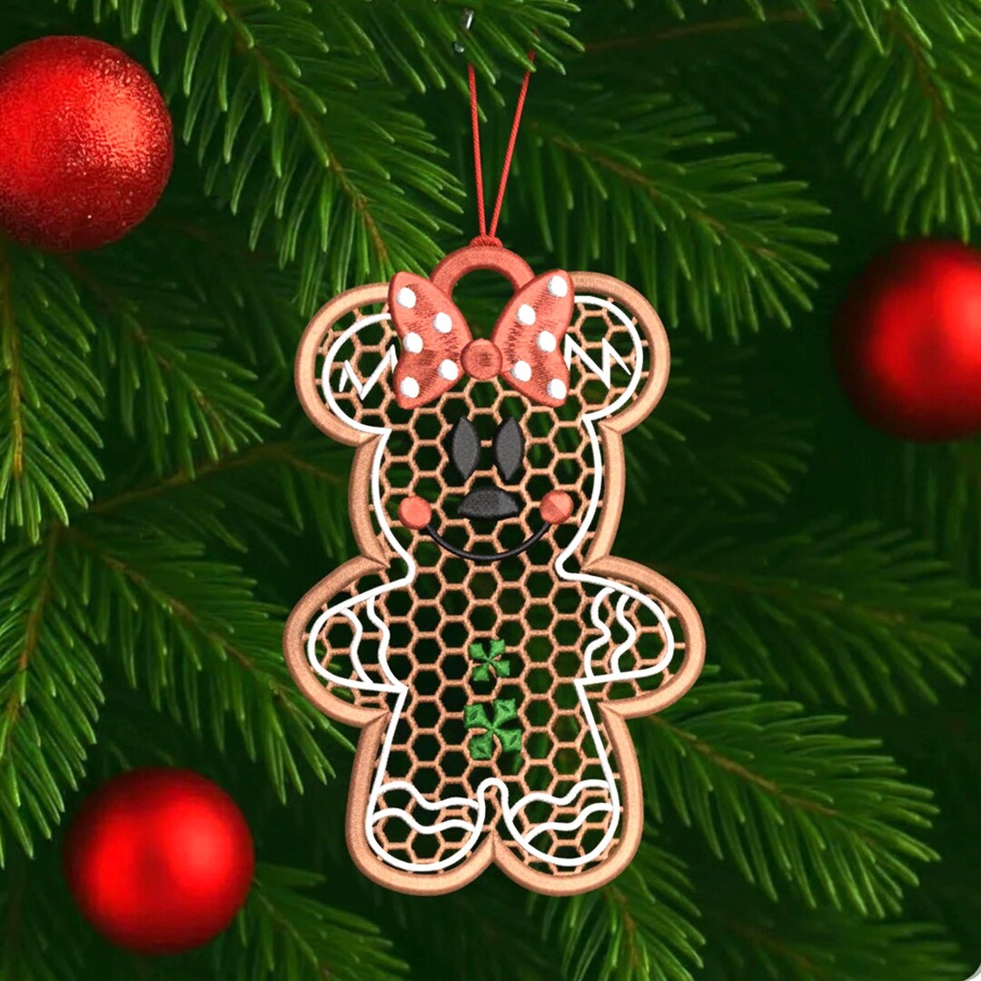 FSL Christmas Mouse Embroidery Designs: Freestanding Lace Earrings (3 ...
