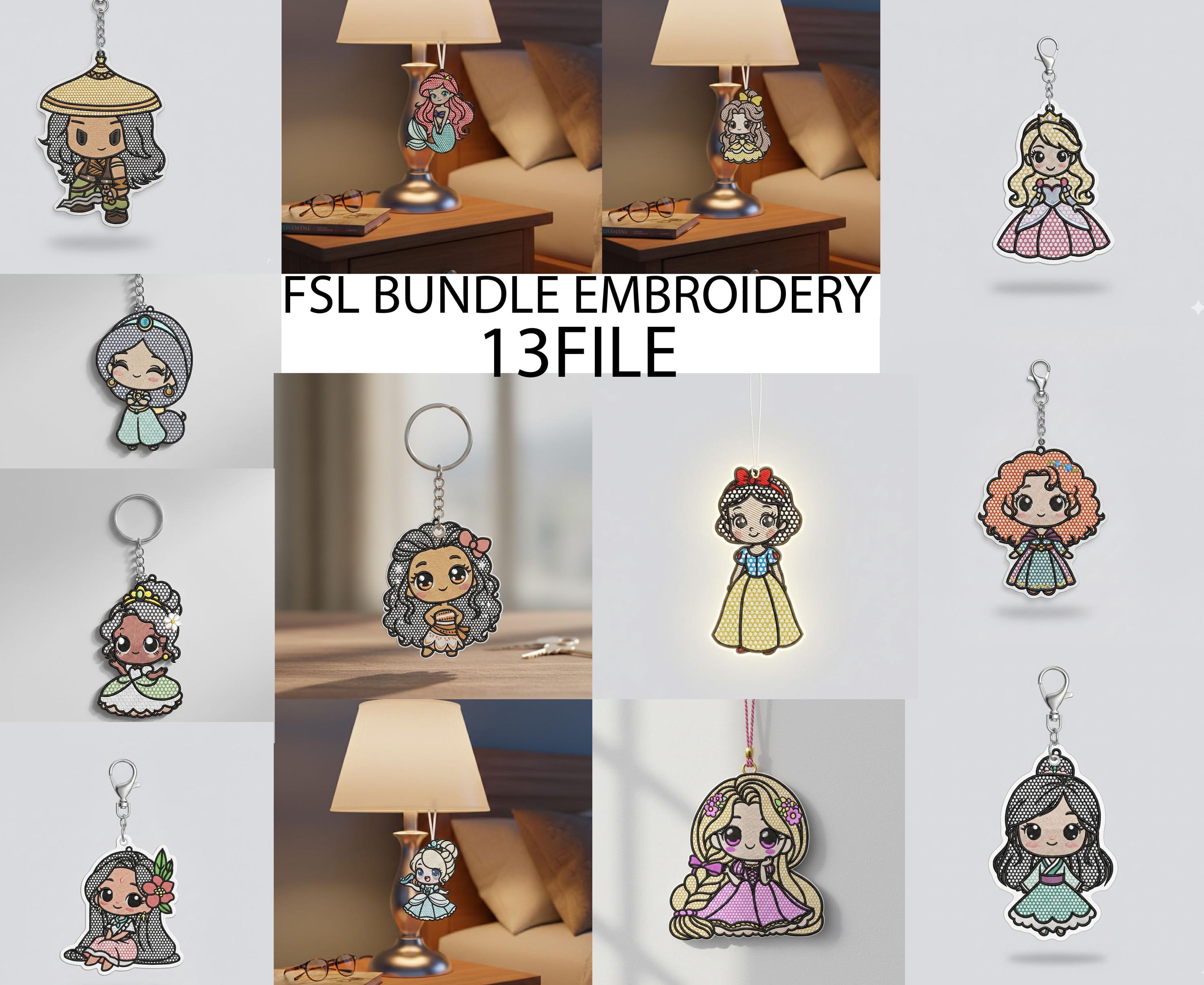 FSL Embroidery Designs Bundle, 13 Lace Machine Embroidery Files ...