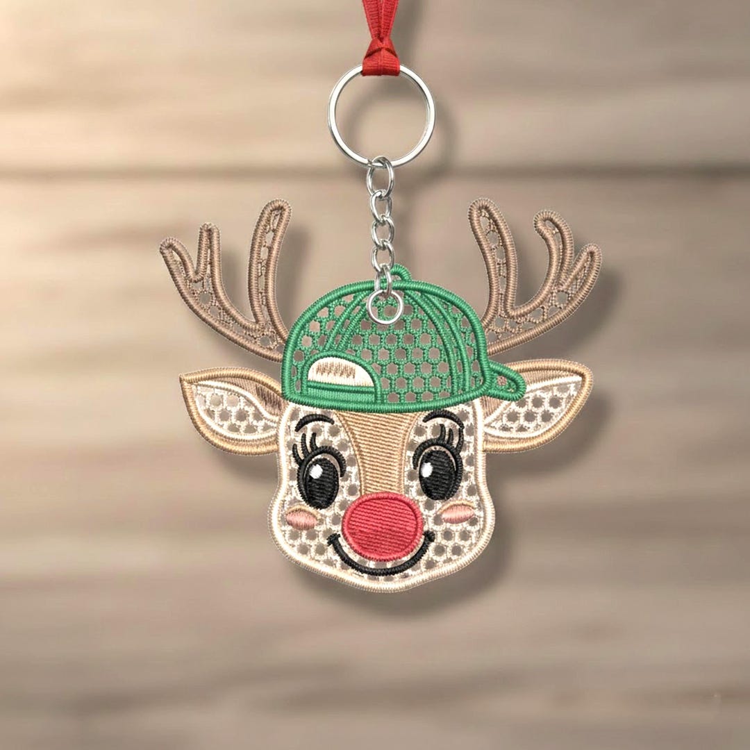 FSL Hip Hop Reindeer Ornamen Embroidery Designs Instant 3 Size Download ...