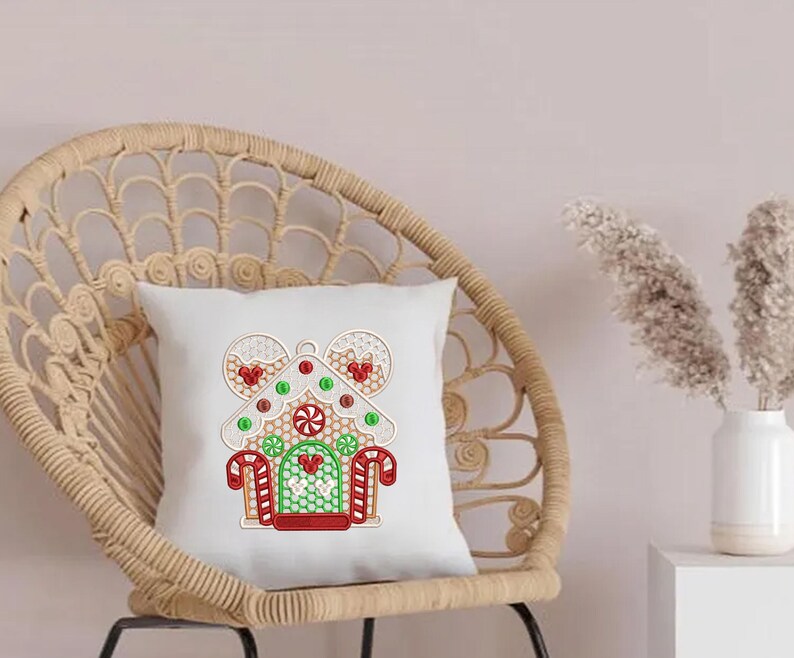 FSL Gingerbread House Machine Embroidery Design: Christmas Ornament ...