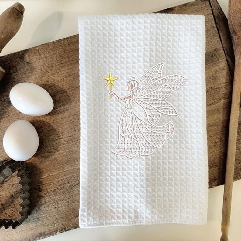 FSL Fairy With Star Embroidery Design, Free Standing Lace Angel ...