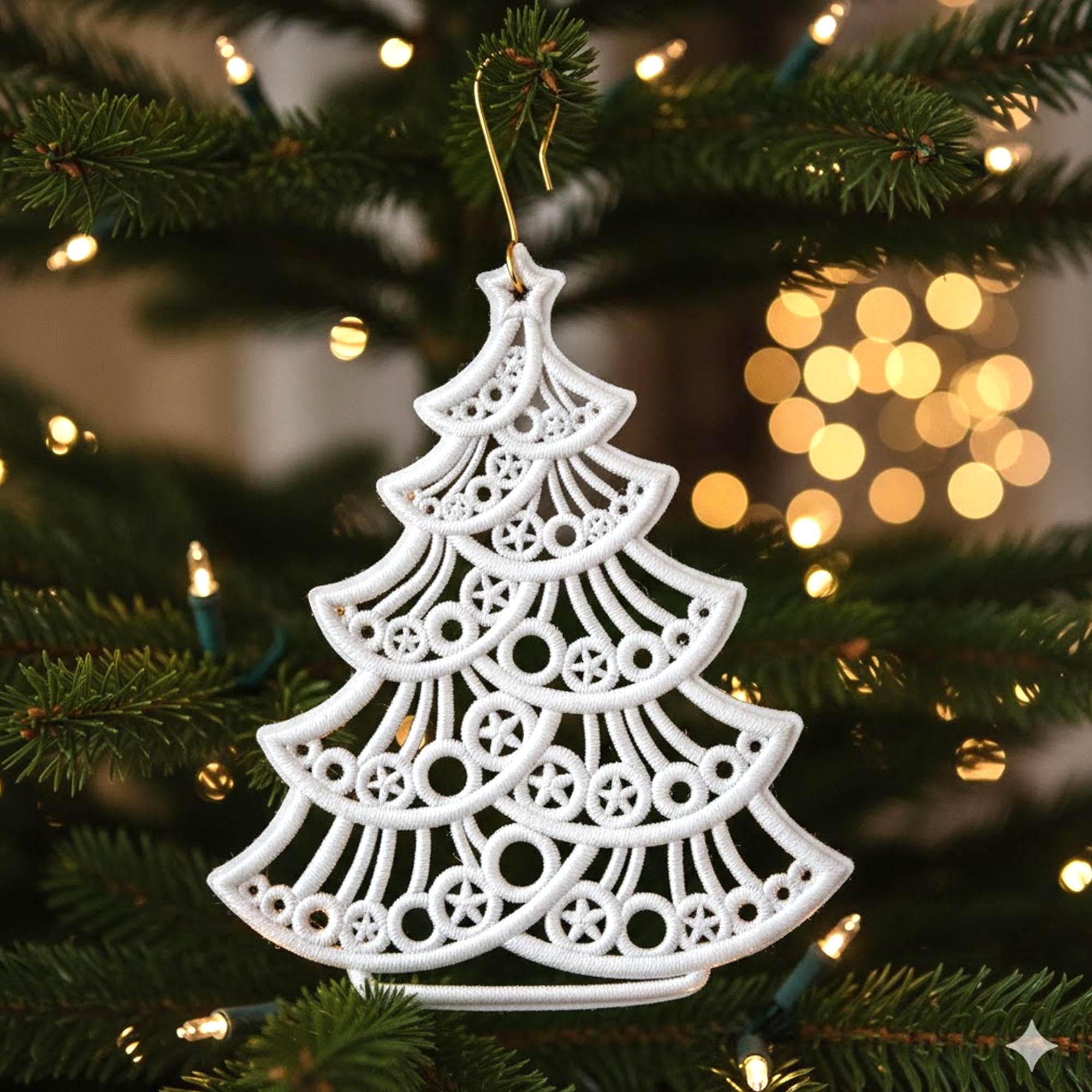 FSL Christmas Tree Embroidery Ornament Embroidery Design (digital ...