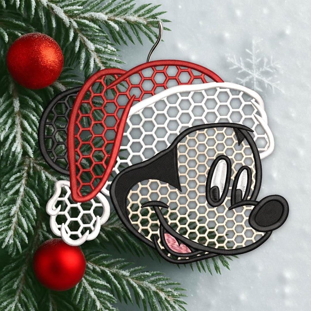 FSL Christmas Mouse Embroidery Design, Freestanding Lace Earring ...