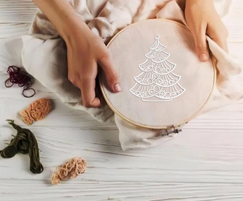 FSL Christmas Tree Embroidery Ornament Embroidery Design (digital ...